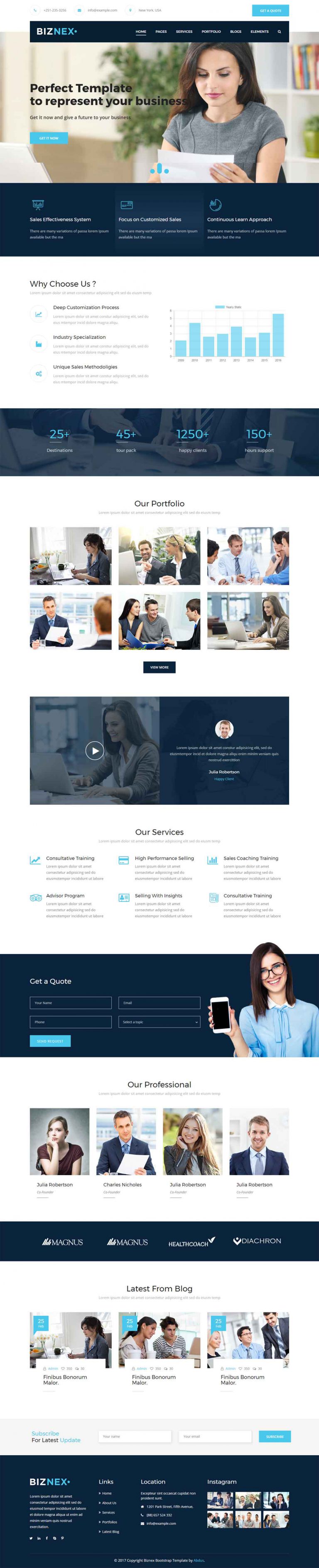 BIZNEX - Responsive Multipurpose Business Theme - Template Drive