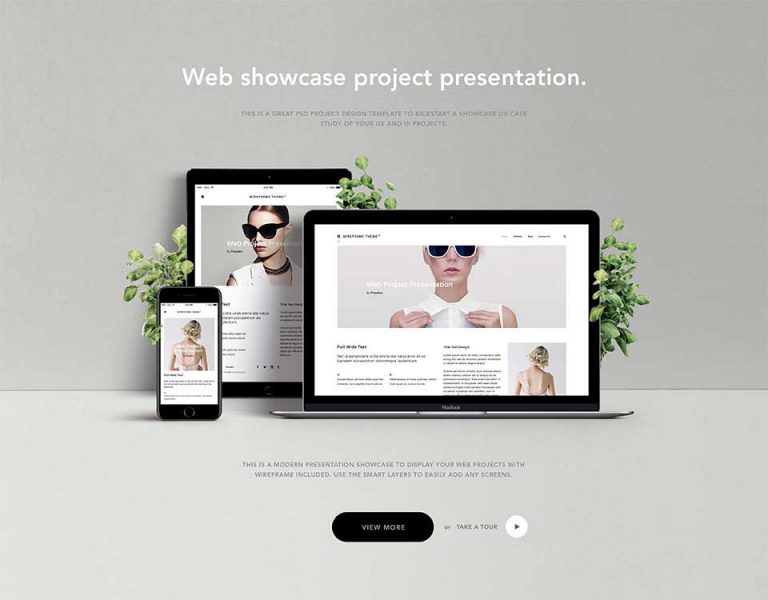 Elegant Website Showcase Portfolio Psd Template - Template Drive